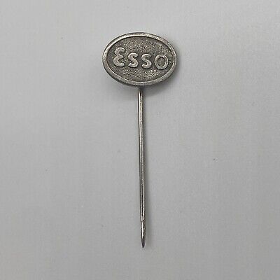 Vintage Esso Gas Oil Company Silver Tone Oval Advertising Stick Pin | eBay
