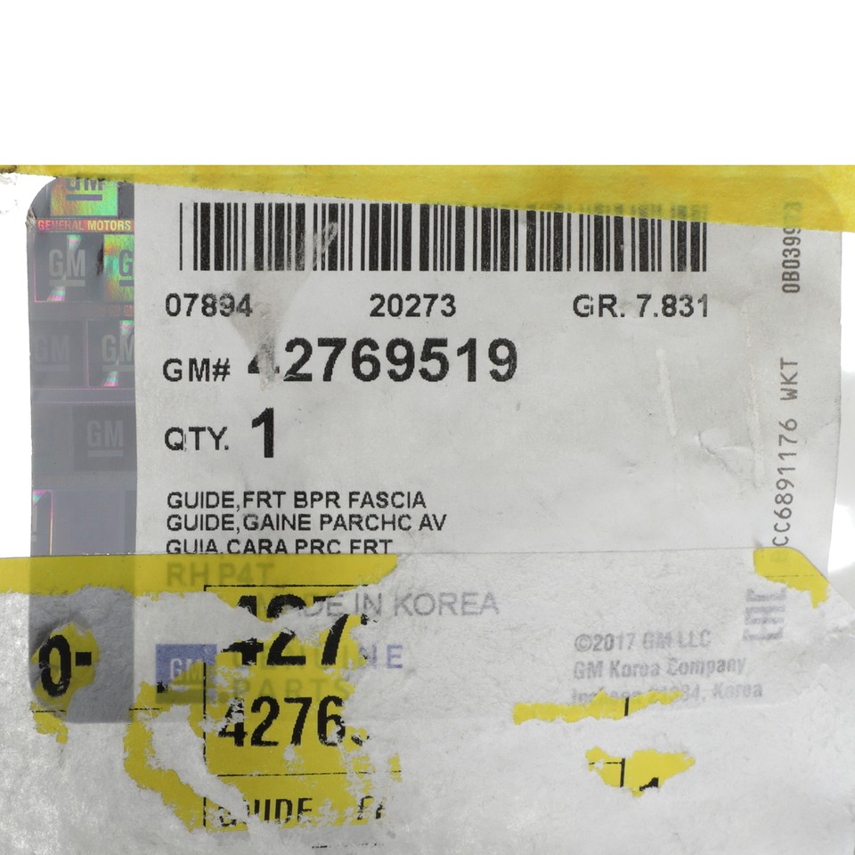 OEM NEW 2021-2024 Trailblazer Front Bumper Fascia Guide Passenger Side ...