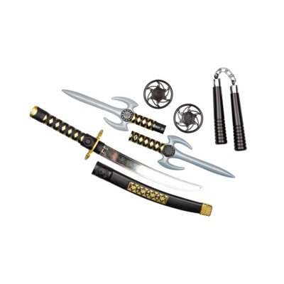 Ninja Weapon Set Kids Toy Weapon Fancy Dress Ninjas Martial Arts Swords ...
