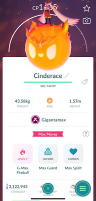 Gigantamax Cinderace Pokémon GO | Special Trade | eBay