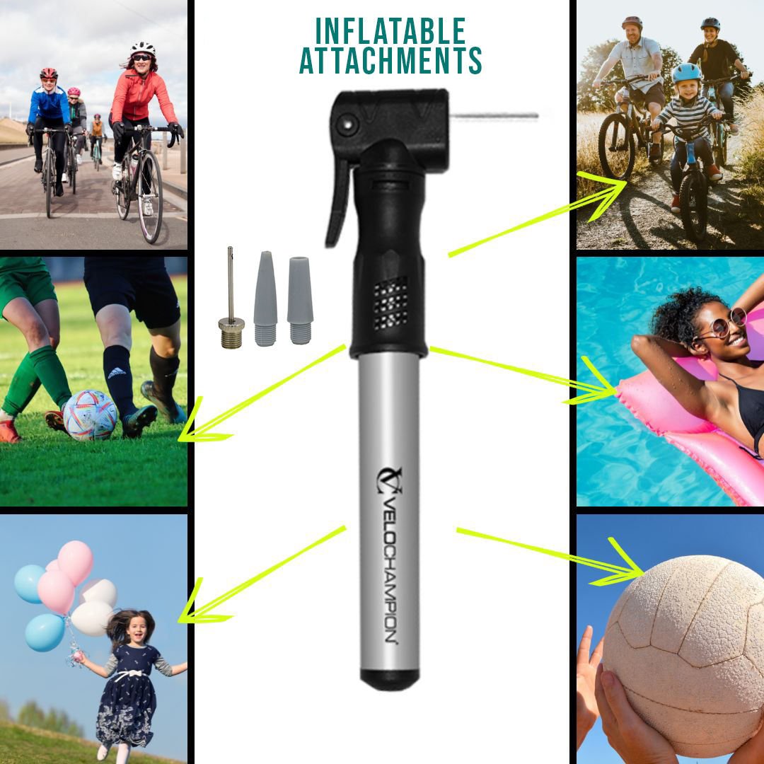 VeloChampion Dual Valve Mini Bicycle Pump Bike Pump Presta Schrader ...