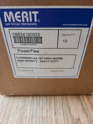 NOS 13 PACK Merit PowerFlex Flap Disc - 40 Grit - 7 In - T27 | eBay
