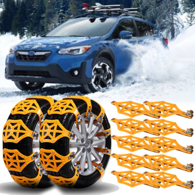 For Subaru Crosstrek Forester 10Pcs Anti-Skid Snow Tire Chains Winter ...
