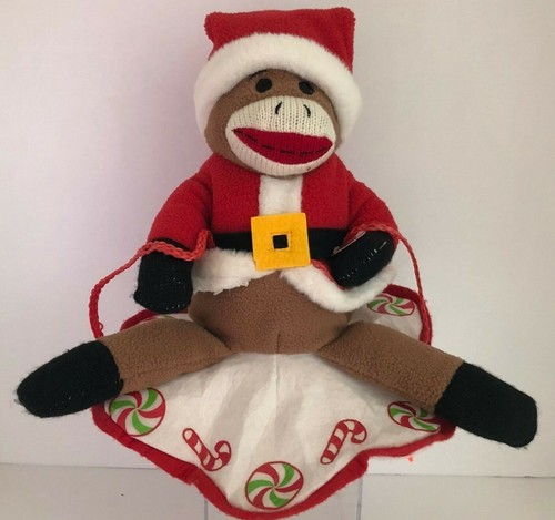 Dan Dee Collector's Choice Santa Sock Monkey Spins Plays Peppermint Twist | eBay