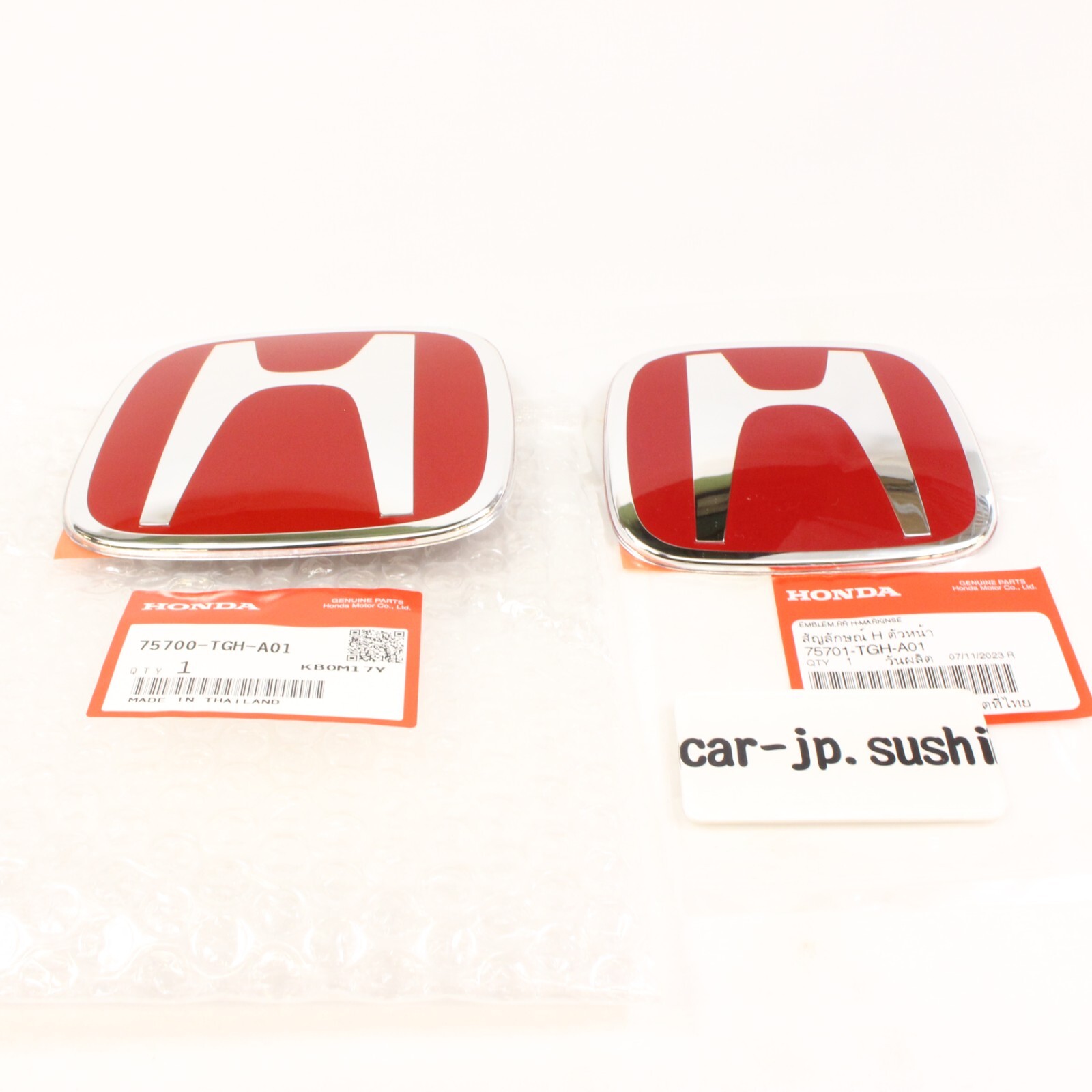 HONDA Genuine CIVIC TYPE-R FK8 2017-2019 Front & Rear Red 'H' Emblem ...
