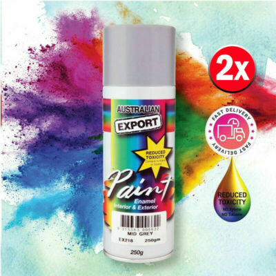 2x Mid Grey Australian Export Spray Paint Cans 250gm Fast Shipping ...