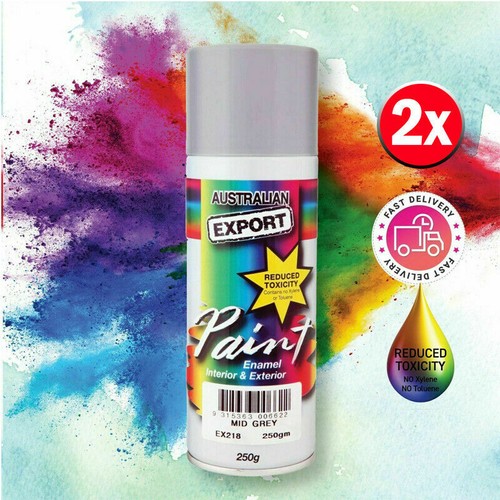 2x Mid Grey Australian Export Spray Paint Cans 250gm Fast Shipping ...