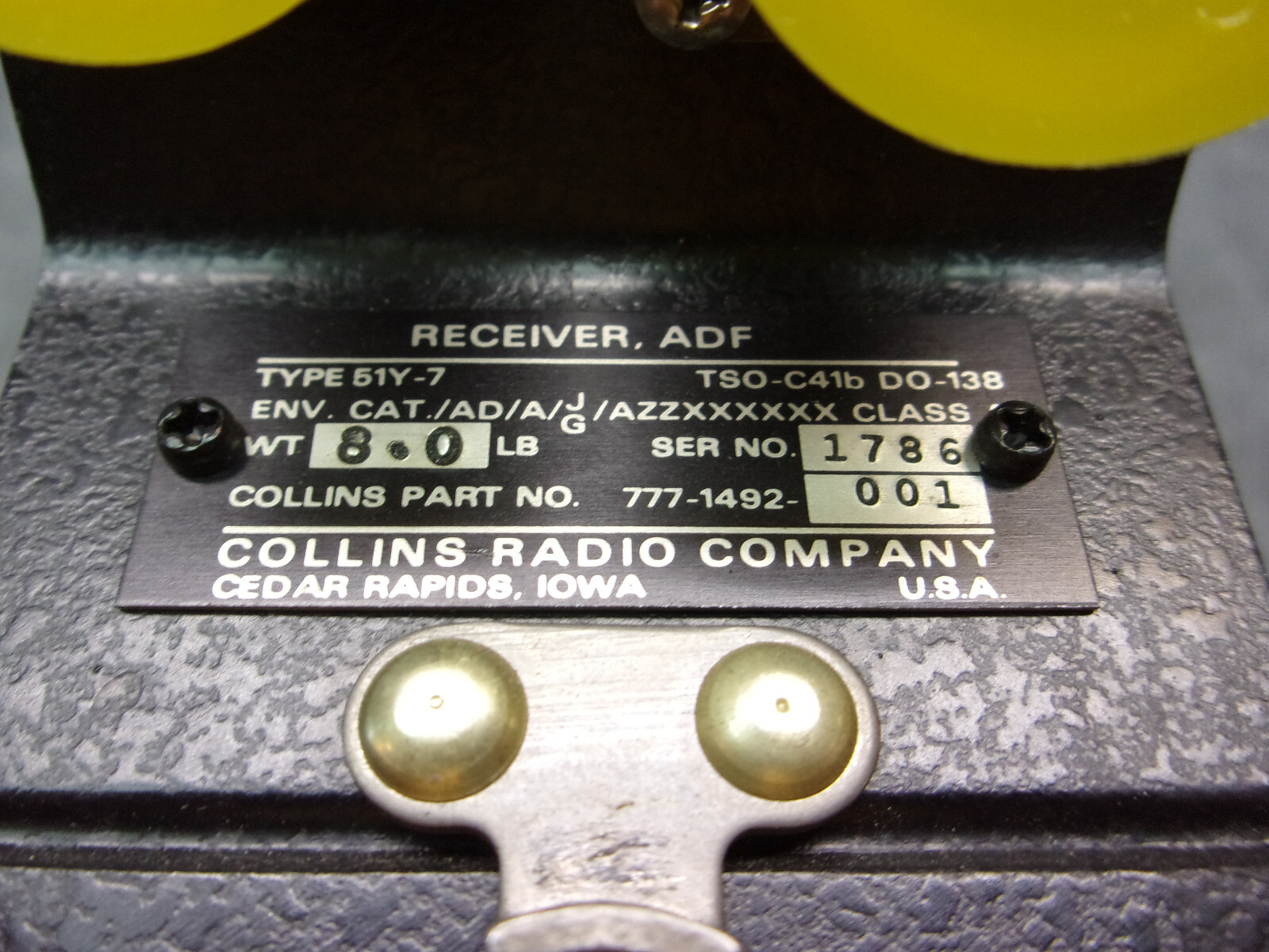 Collins 51Y-7 ADF Receiver P/N 777-1492-001 | eBay