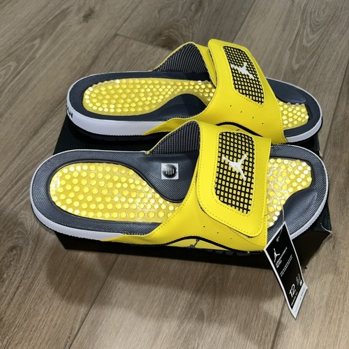 Nike Air Jordan Hydro Retro 4 Lightning Slides DN4238-701 Mens Size 12 ...
