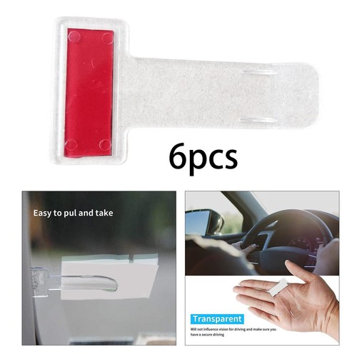 6 Pieces Windscreen Window Parking Pass Permit Card Ticket Holder Clip ...