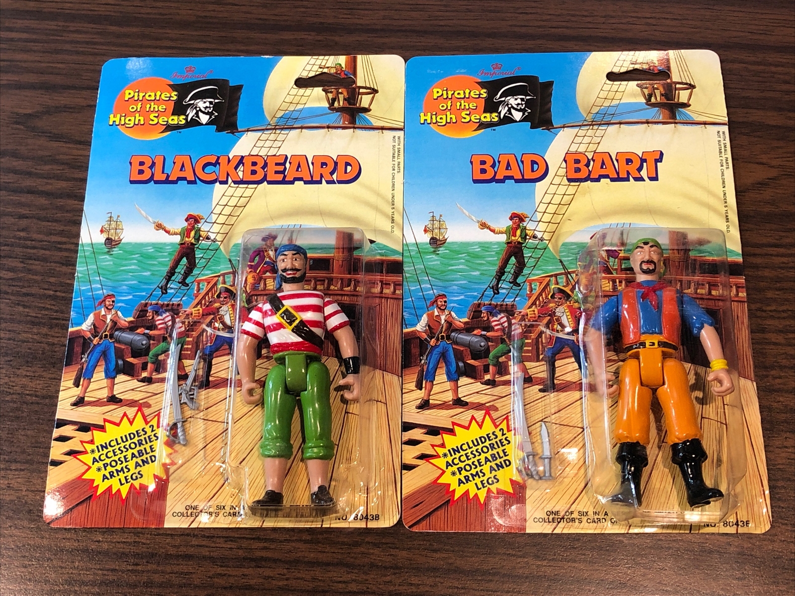 Lot 2 Pirates of the High Seas Action Figure Blackbeard Bad Bart ...