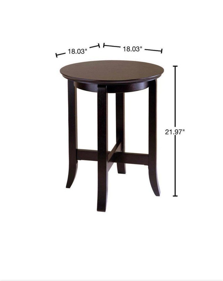 Winsome Solid Wood End Table - Expresso Finish - Toby - 18”x18”x22 ...