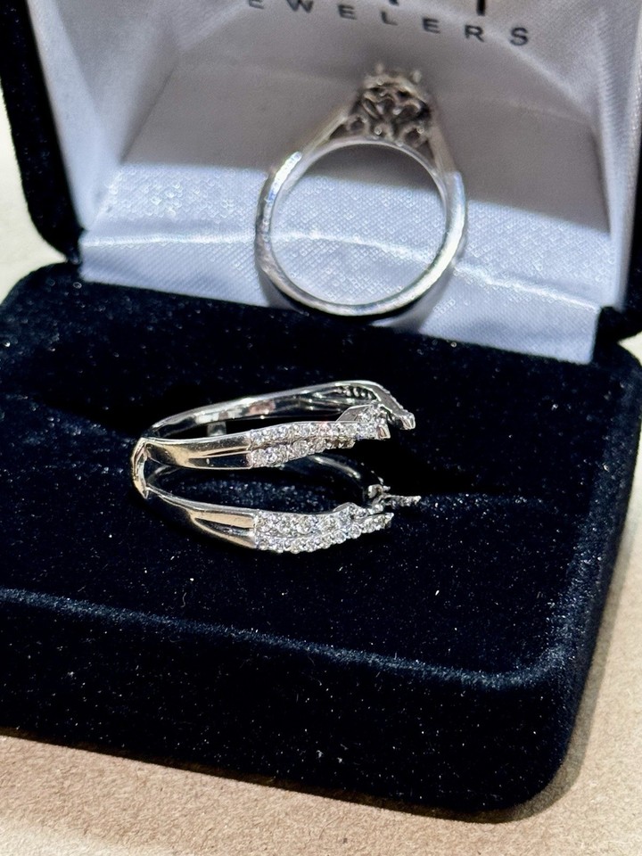 GSI Certified .44ct SI1 G 14k White Gold Diamond Natural Ring | 9.7 ...