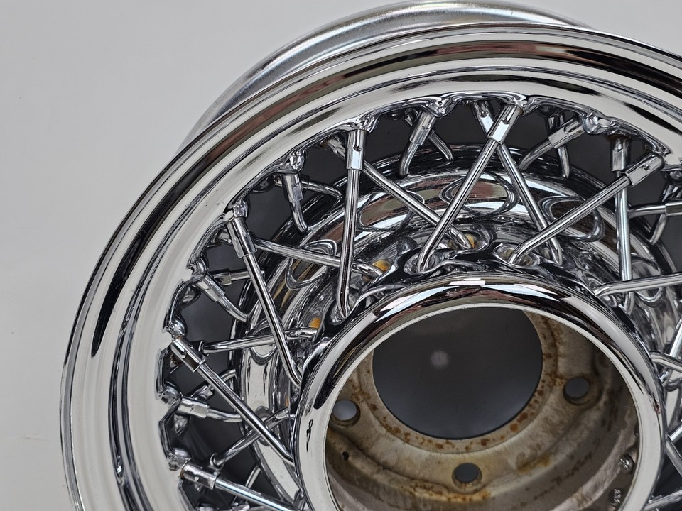 14" Roadster Wire Wheel 14x6 Rim With 5x5.5 Bolt Pattern GM Chrysler ...