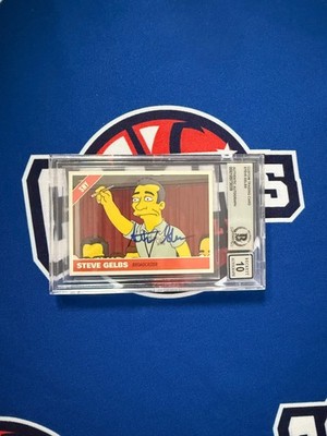 Steve Gelbs Autographed Custom Simpsons SNY Slabbed Trading Card Gem 10 ...