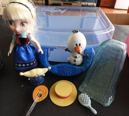 Disney Animators Collection ELSA OLAF Mini Doll Playset 5" FROZEN READ ...