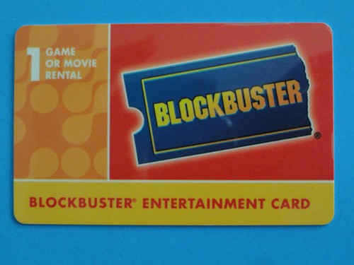 BLOCKBUSTER VIDEO GIFT CARD "1 GAME OR MOVIE RENTAL" 2005 -NO VALUE ON ...