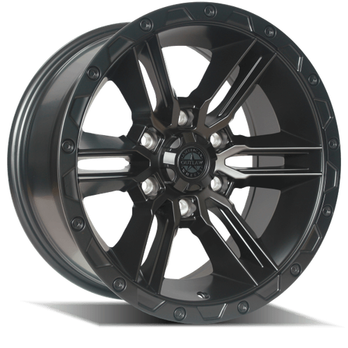 17x8.5 AMERICAN OUTLAW RAILCAR 6 6x130 1500KG LOAD ALLOY WHEELS RIMS ...
