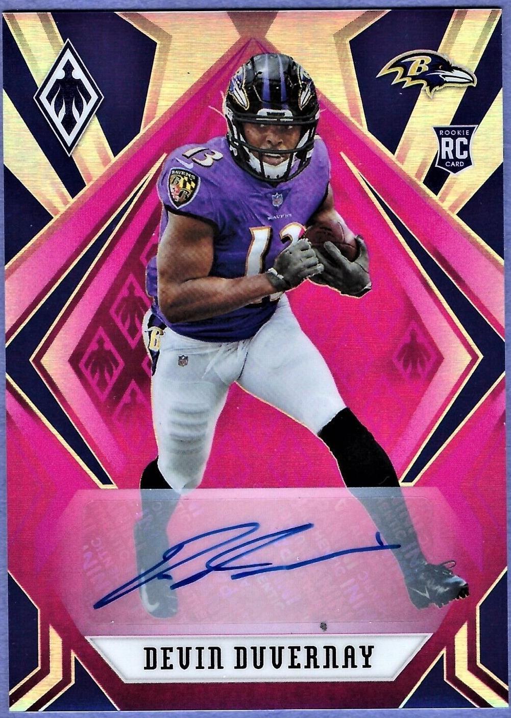 2020 Panini Phoenix - Rookies Devin Duvernay #133 Pink Autographs /50 ...