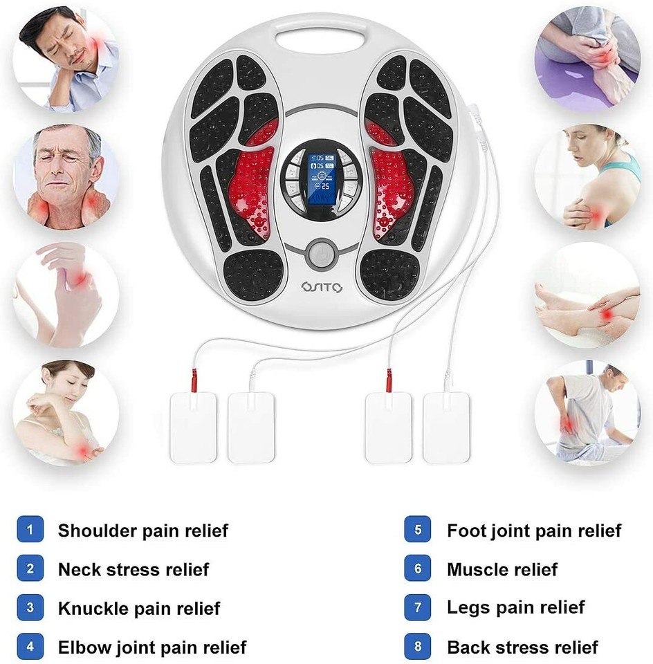 TENS Unit Foot Circulation Plus EMS Feet Legs TENS Massager Diabetics ...