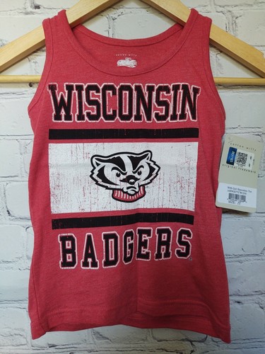 Cotton Willy Wisconsin Badgers Tank Sleeveless Tee Toddler 2T Red NEW ...
