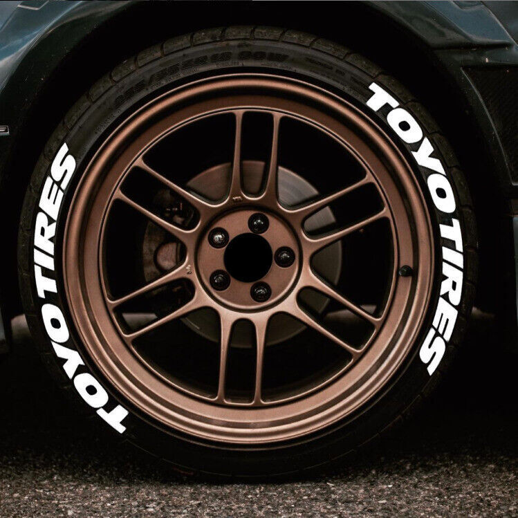 8 Sets TOYO TIRES Permanent Tire Lettering Sticker 1.20" For 15"-24 ...