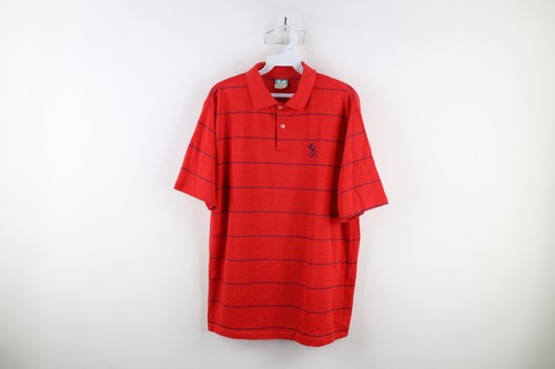 Vintage 80s Disney Mens XL Striped Knit Mickey Mouse Collared Polo ...
