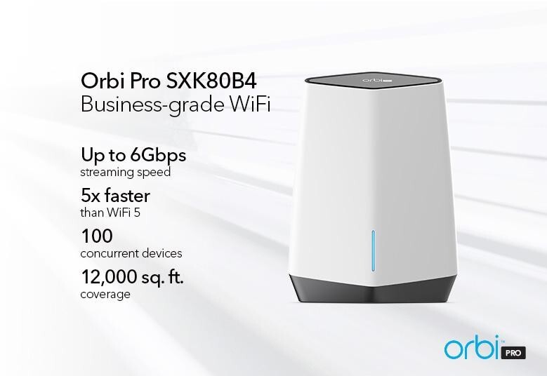 Netgear Orbi Pro Wi-Fi 6 (SXK80B4) Tri-Band Mesh System 1 Router 3 ...