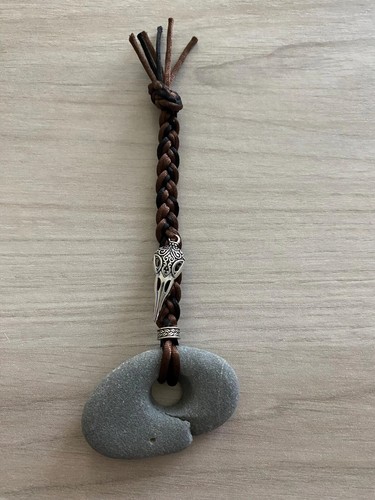 Raven Hag Stone Talisman Holey Stone Amulet Protection Stone Odin Pagan ...