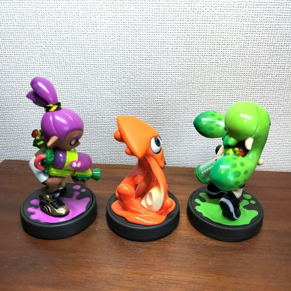 Nintendo Amiibo *Alt Color* Splatoon Inkling Green Girl Orange Squid ...