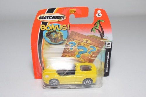 V 1:64 MATCHBOX FERRARI 360 SPIDER YELLOW MINT ON SHORT CARD | eBay