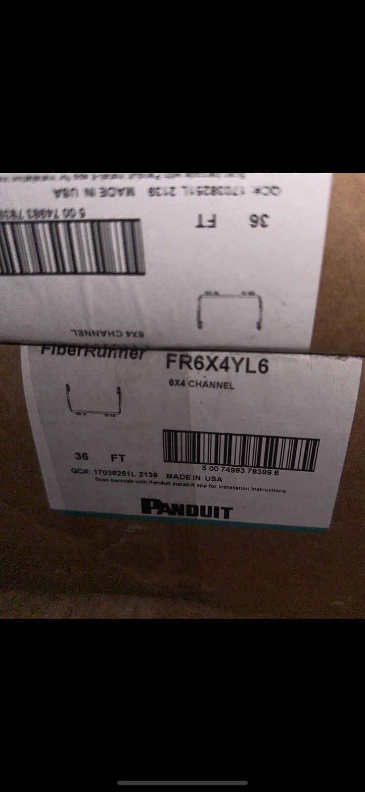 PANDUIT / FR6X4YL6/ 6X4 FIBER RUNNER CHANNEL; YELLOW | eBay