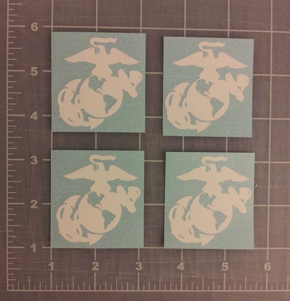 4 Little EGA Stickers USMC Eagle Globe Anchor Decals Marine Corps ...