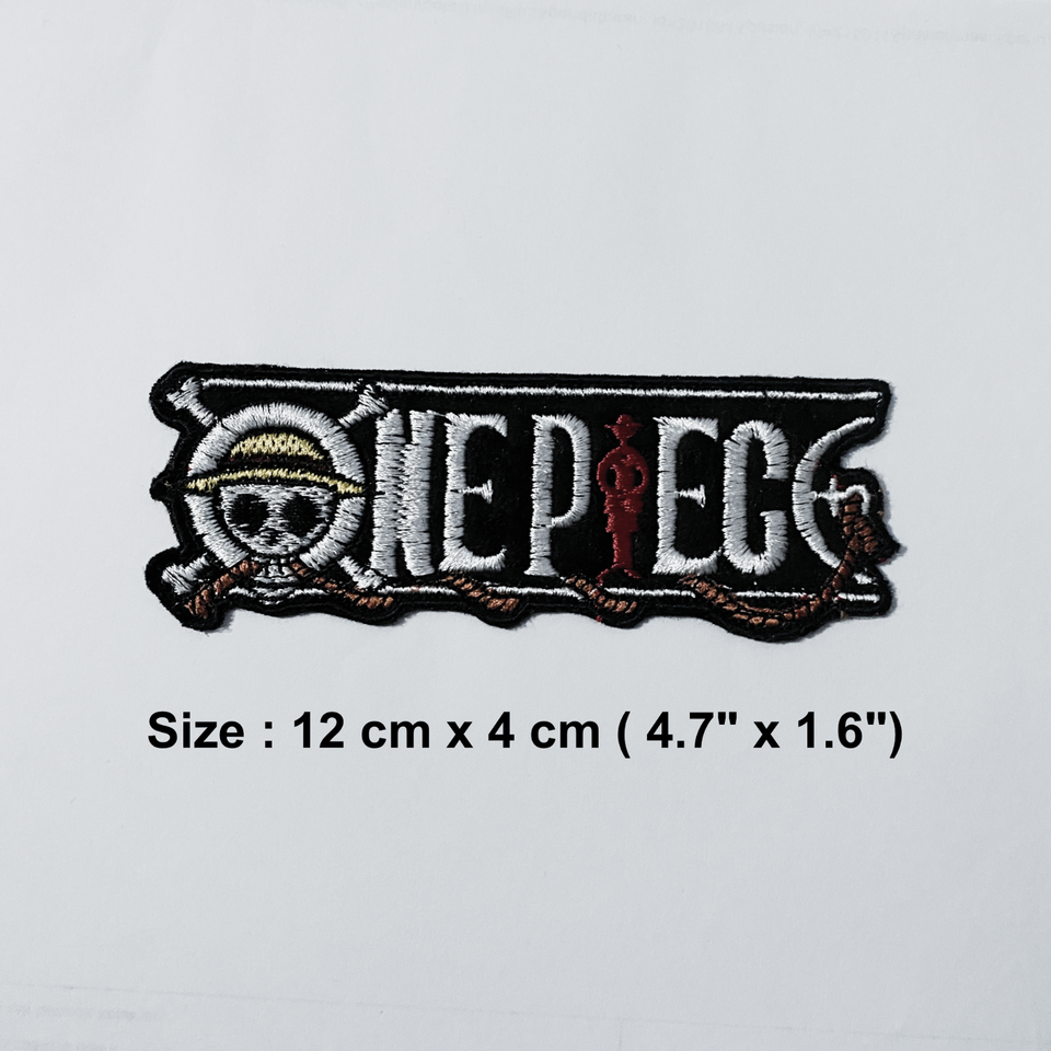 One Piece – Text Logo Embroidered Iron / Sew-On Patch | Anime Patch | eBay