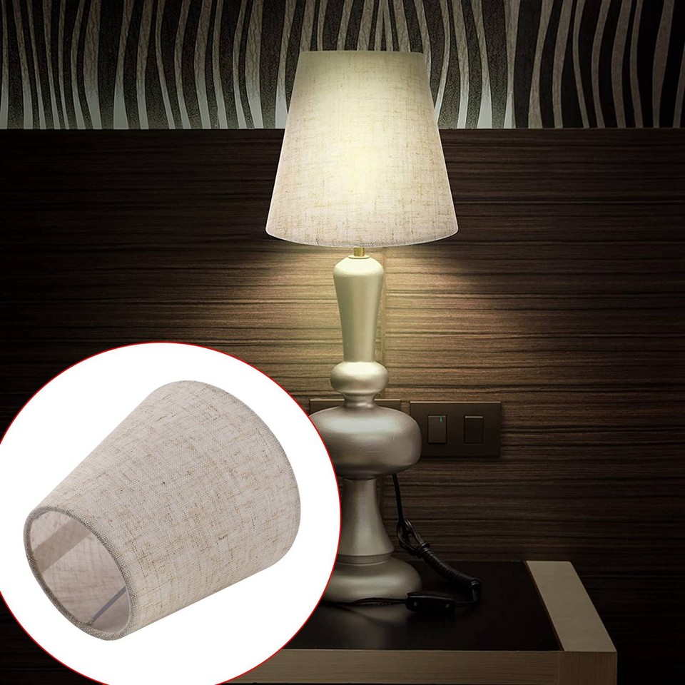 2X(Small Lamp Shade Cloth Lamp Cover Chandelier Lamp Dust Cover Fabric ...
