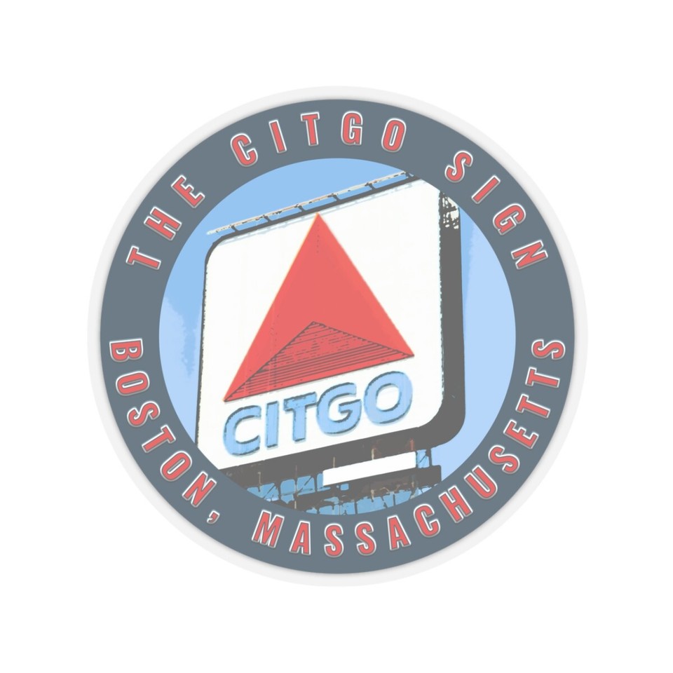 Historic Citgo Sign, Boston, MA - Kiss-Cut Stickers, Free shipping w ...