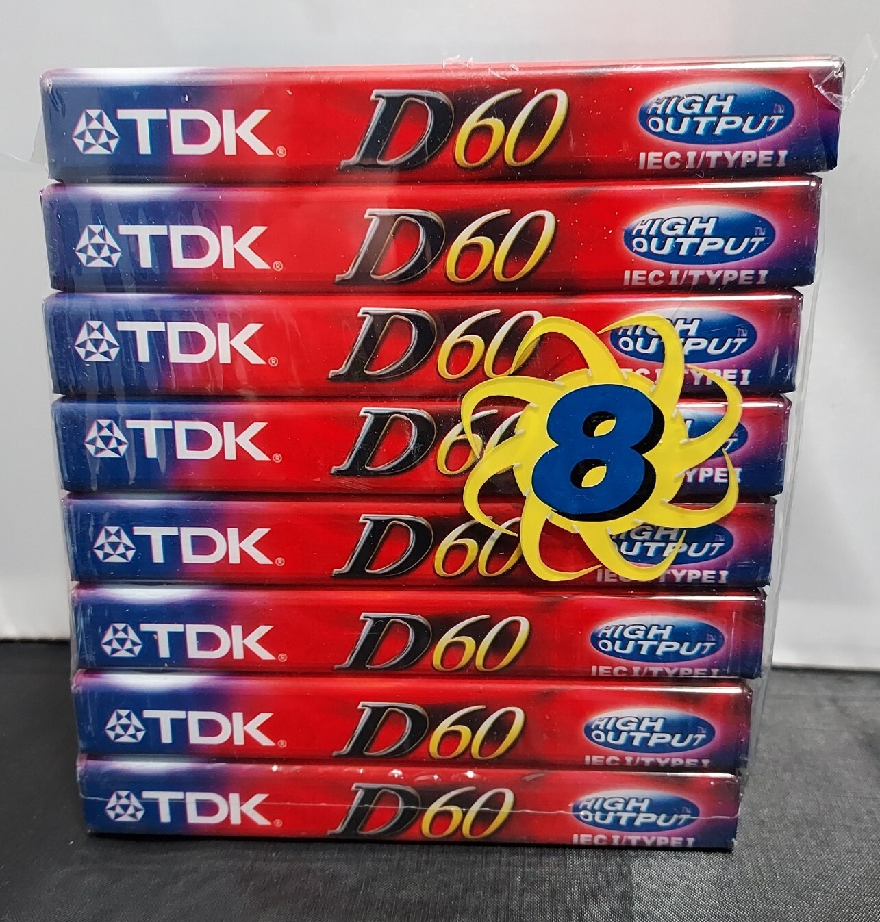 TDK D60 Audio Cassette Tapes~High Output~IECI/Type I~Pack of (8)~New ...