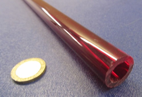 Acrylic Tube 2423 Transparent Red 750" OD x .500 ID x .125 Wall x 36 ...