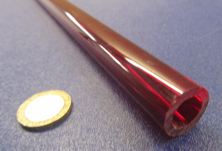 Acrylic Tube 2423 Transparent Red 750" OD x .500 ID x .125 Wall x 36 ...