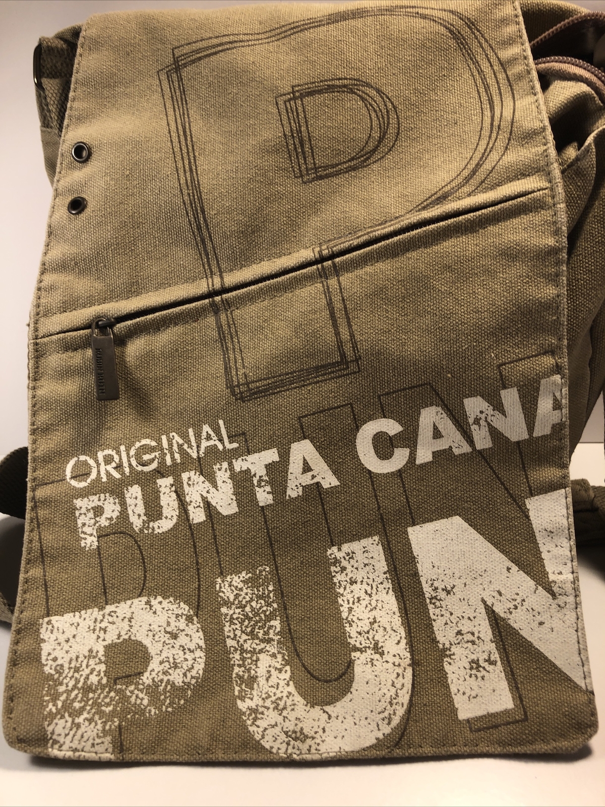 Robin Ruth Khaki Original Punta Cana Canvas Messenger… - Gem