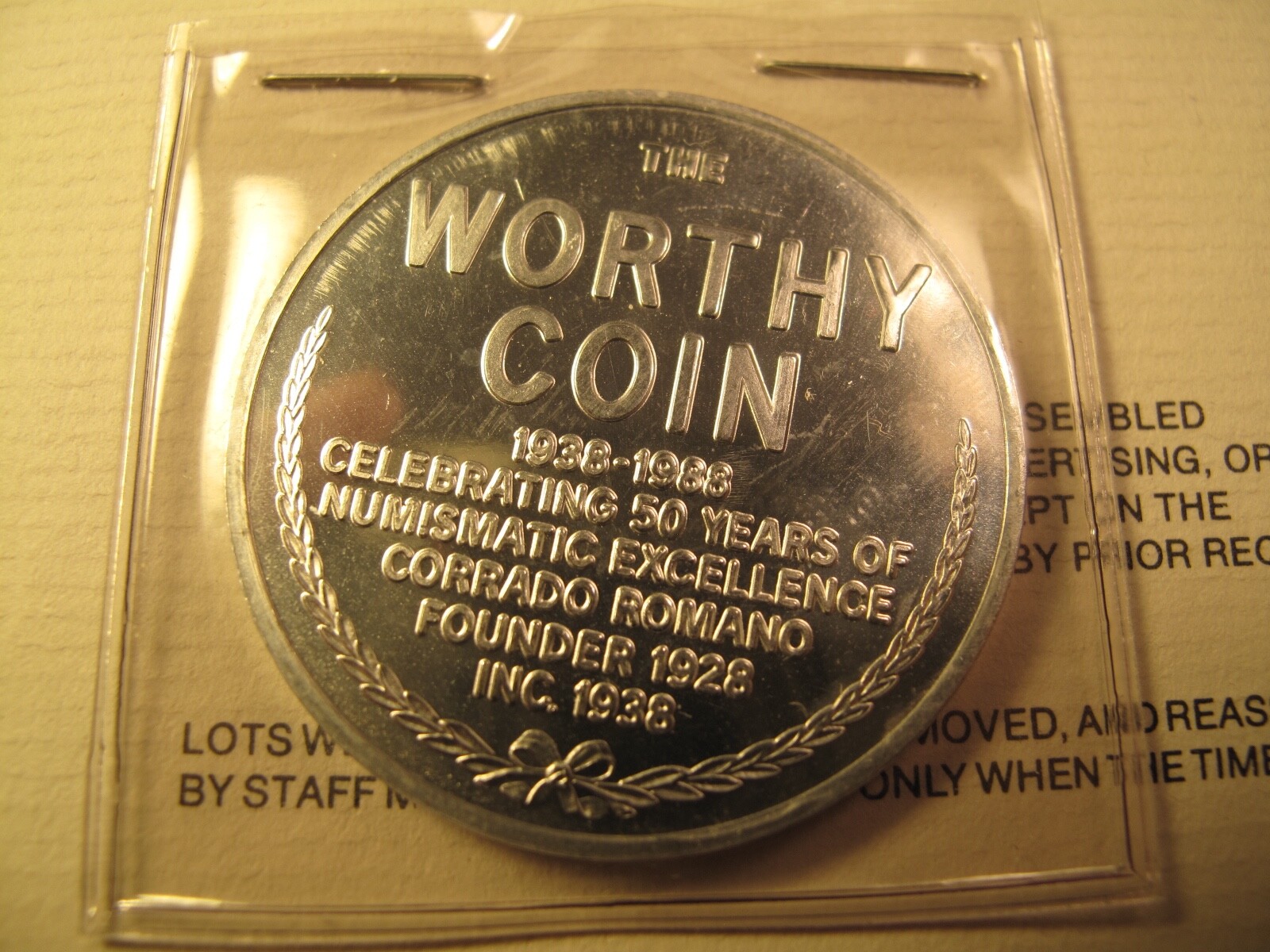Aluminum Commemorative of the Silver Center Cent by the Worthy Coin ...