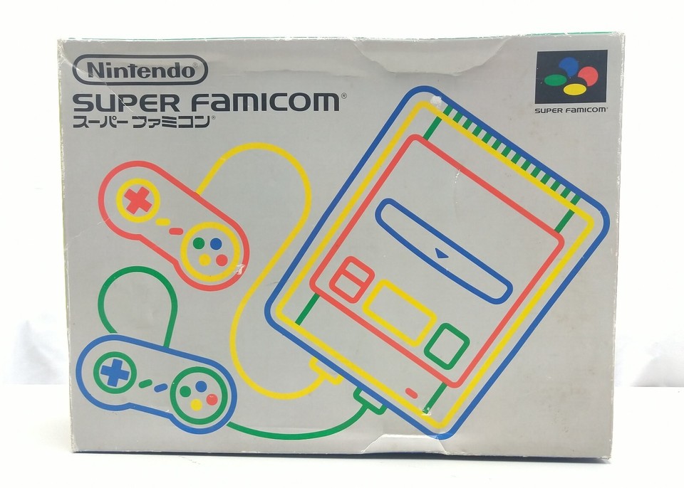 Nintendo Super Famicom Console in box with 6 games Mario D Kong CIB ...