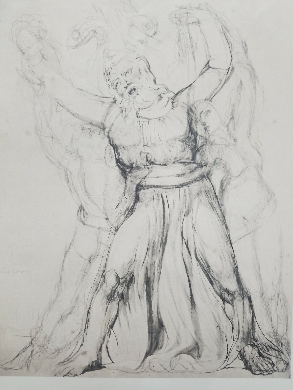 William Blake Vintage Print "Laocoon" 18"×14" 1960's Shorewood ...