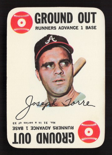 1968 Topps Baseball GAME INSERT -#31 JOE TORRE (Atlanta Braves) *HOF ...