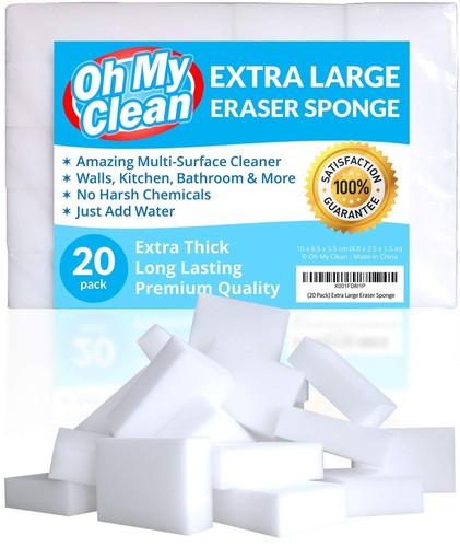 (20 Pack) Extra Large Eraser Sponge - Extra Thick, Long Lasting ...
