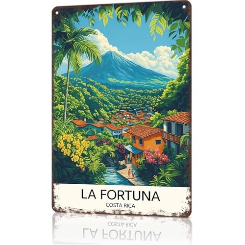 Funny Metal Signs Poster La Fortuna Costa Rica Vintage Metal Tin Sign ...