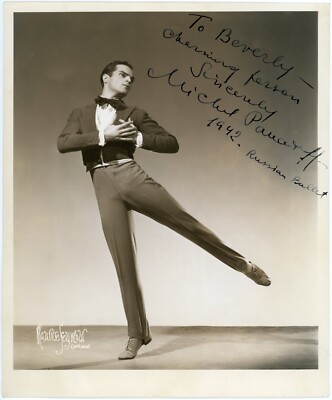 MICHEL PANAIEFF Signed Photo BALLET RUSSE de MONTE CARLO 1942 Season | eBay