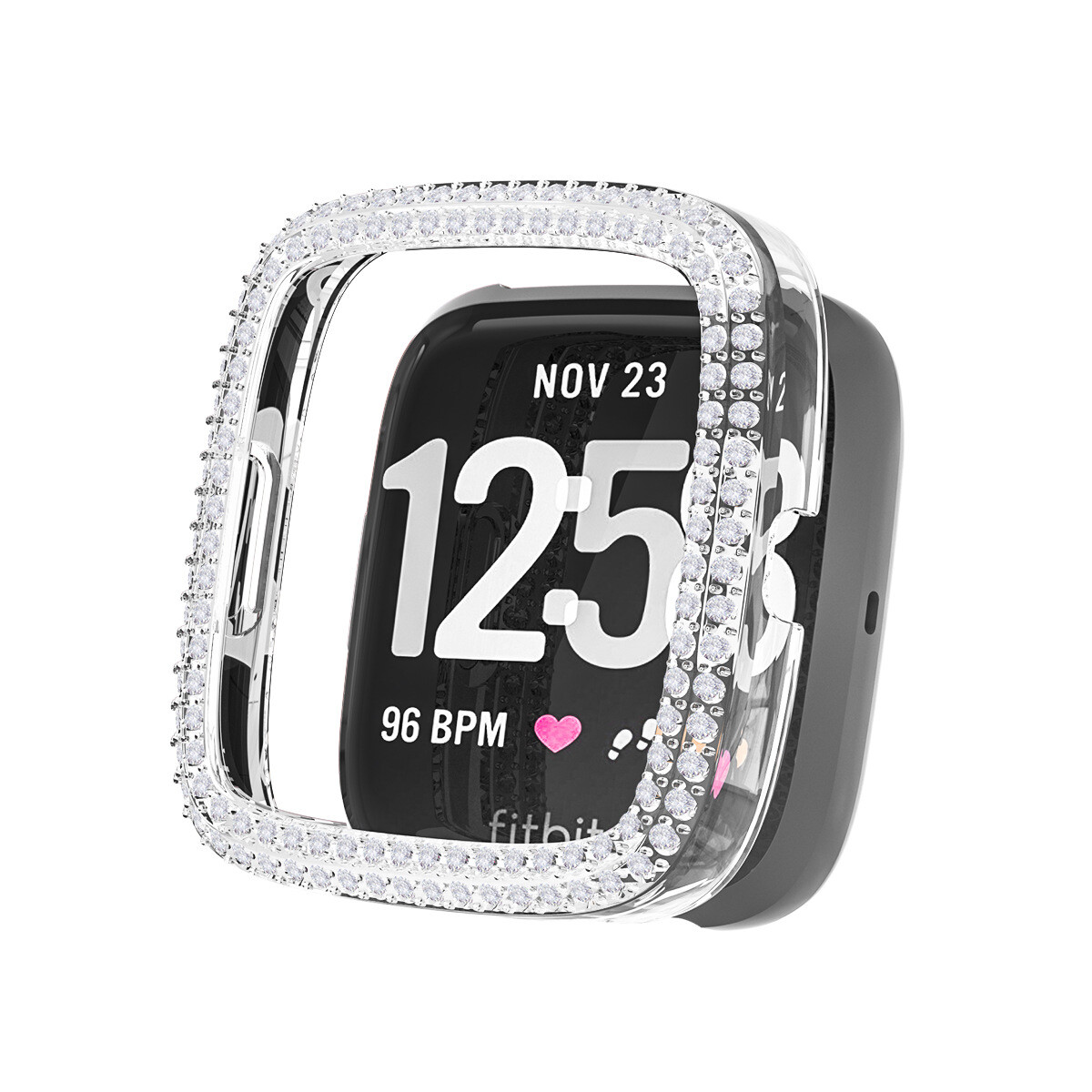For Fitbit Versa 2 (2Gen) TPU Cover Bumper Case Frame Bling Diamond ...