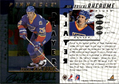 1997-98 Be A Player Autographs Die Cut #227 Pascal Rheaume Auto - NM-MT ...