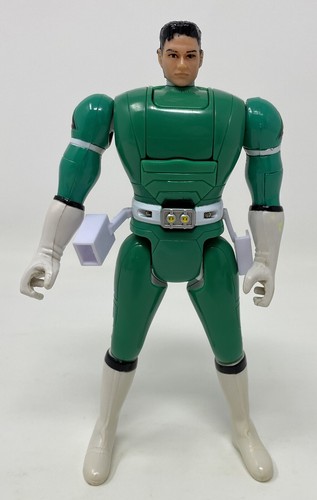 1997 POWER RANGERS Turbo Head Flip Green Ranger Toy Action Figure MMPR ...